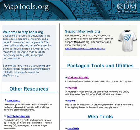 MapTools.org Resource For Open Source Developers - GIS user technology news