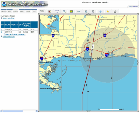 Historical Hurricane Tracks and hurricane data - GIS user technology news