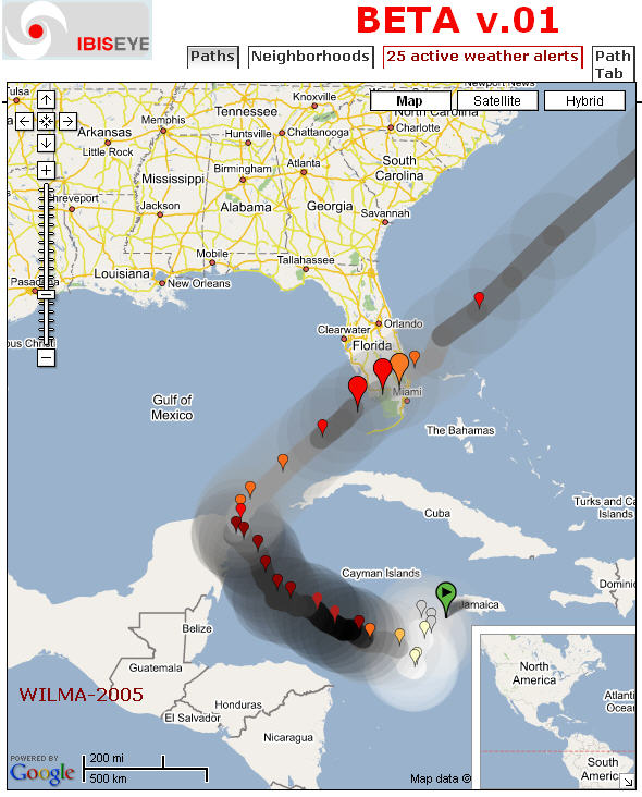 Ibiseye tracking Hurricane Erin – Hurricane map mashup - GIS user ...